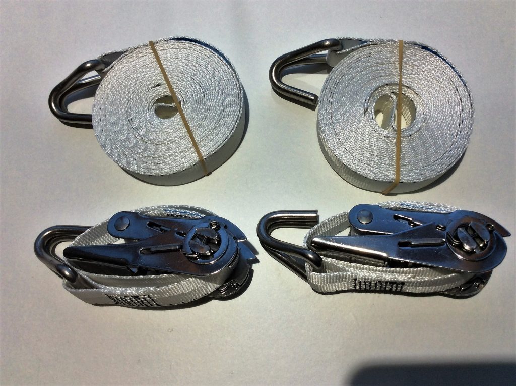 25mm with 'HOOKS' 316 Marine Grade Stainless Steel Ratchet Strap - Rib-Kit